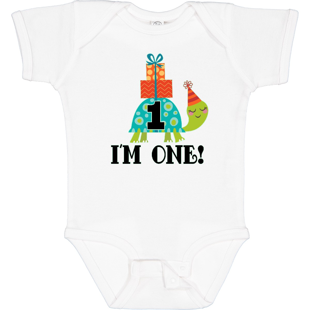 Inktastic First Birthday Outfit Turtle 1 Year Old Baby Bodysuit Im inktastic-first-birthday-outfit-turtle-1-year-old-baby-bodysuit-im